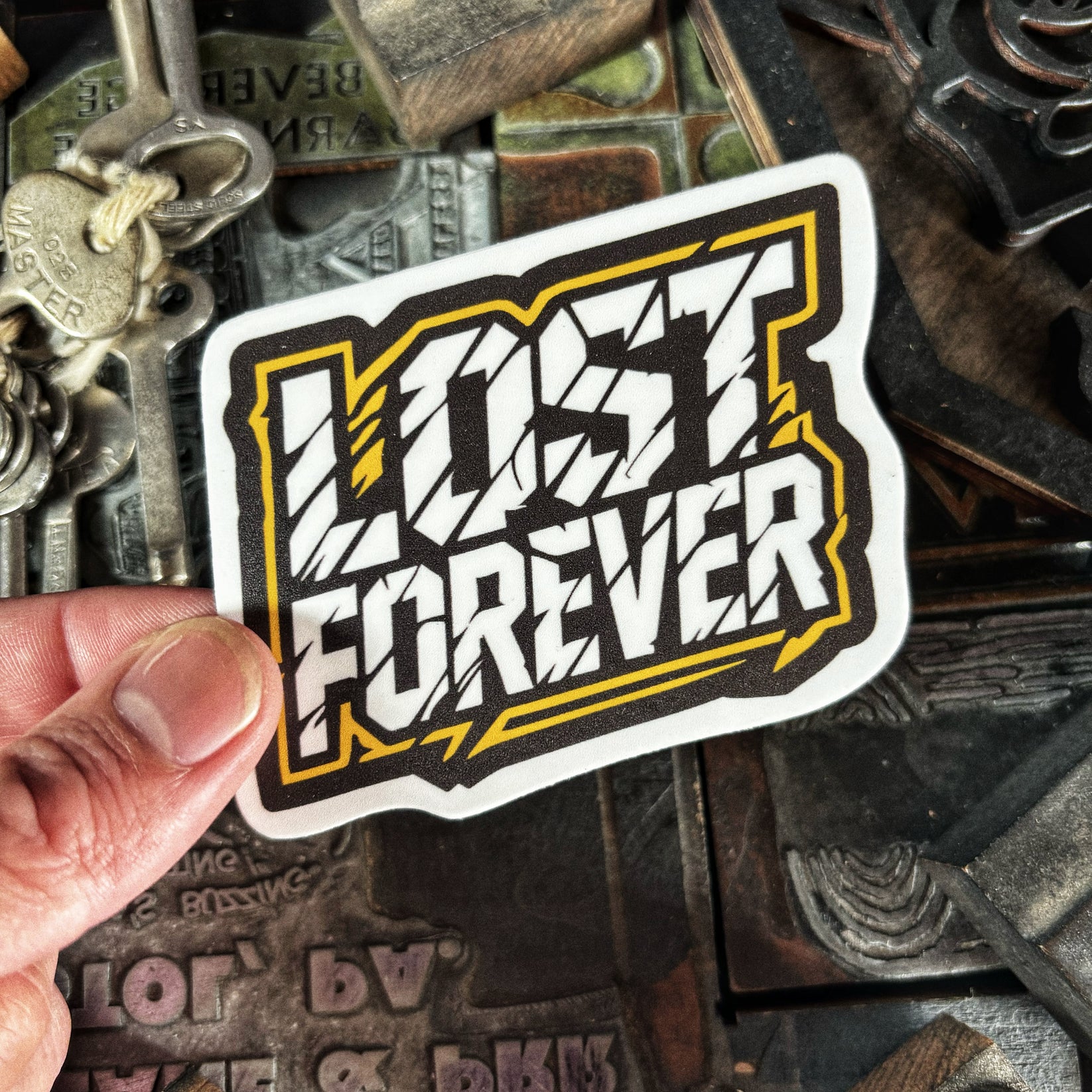 Lost Forever Stone Sticker – Lost Skeletons